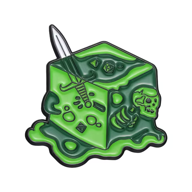 Gelatinous Cube Enamel Pin Badge – BlueCyborg.com