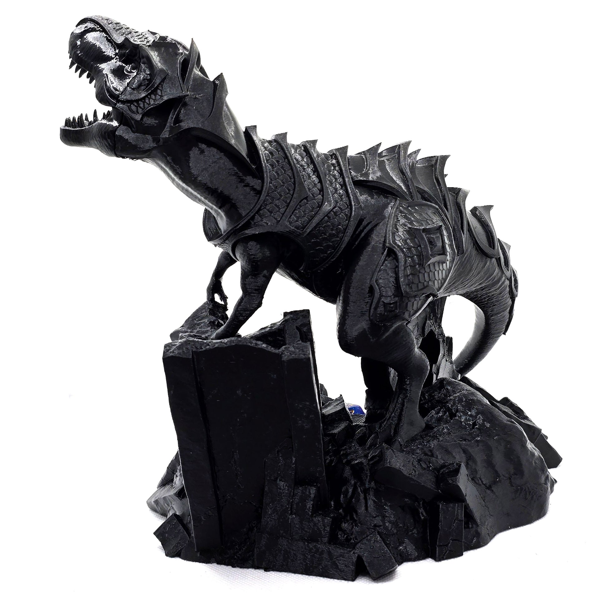 Armoured T-Rex Dice Tower – BlueCyborg.com