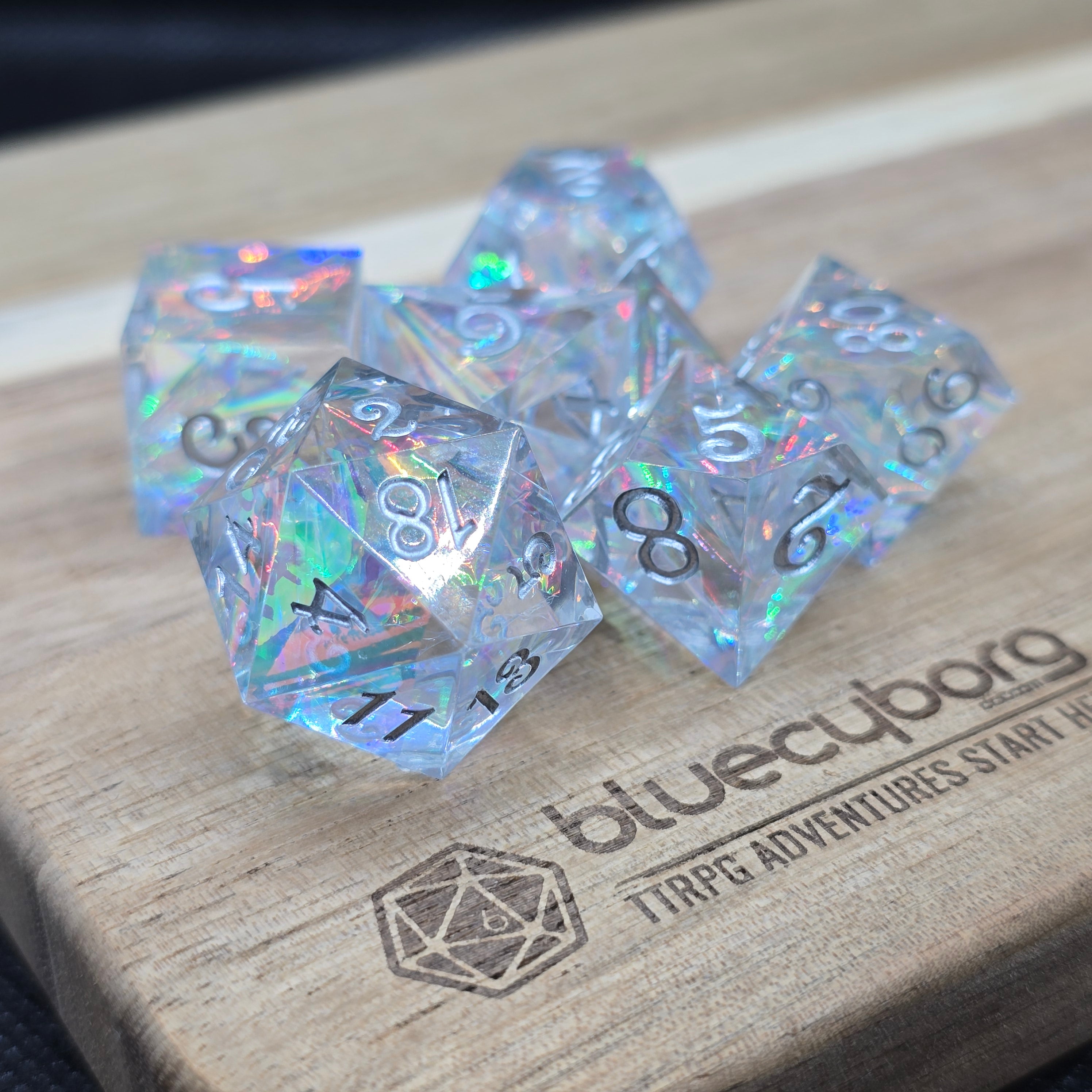 Crystal Illusion - Resin Dice SetIdeal For D&D & Pathfinder TTRPG Role ...