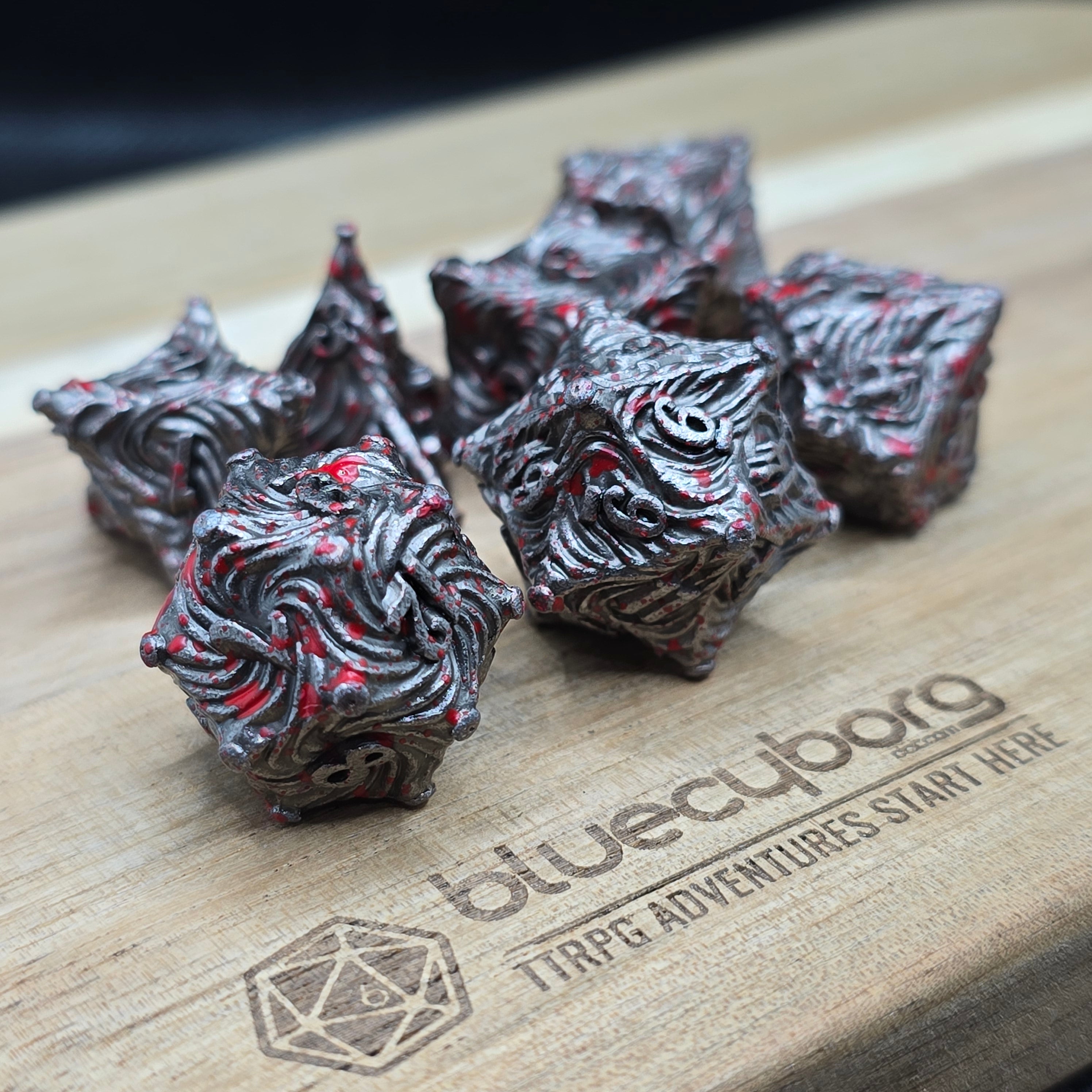 Vortex Portal - Bloodied- Metal Dice Set Ideal For D&D & Pathfinder ...