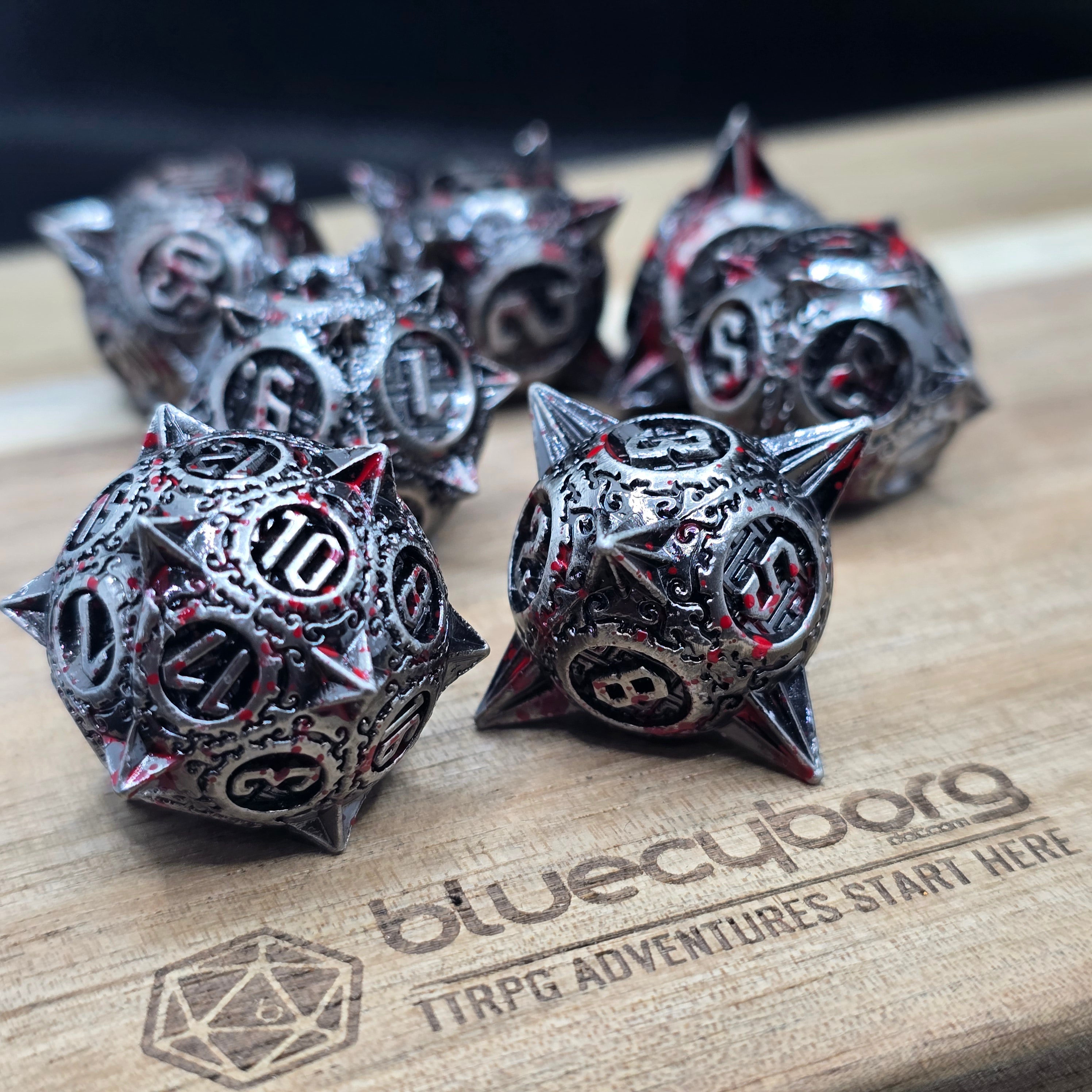 Flail - Bloodstain - Metal Dice Set Ideal For D&D & Pathfinder TTRPG ...
