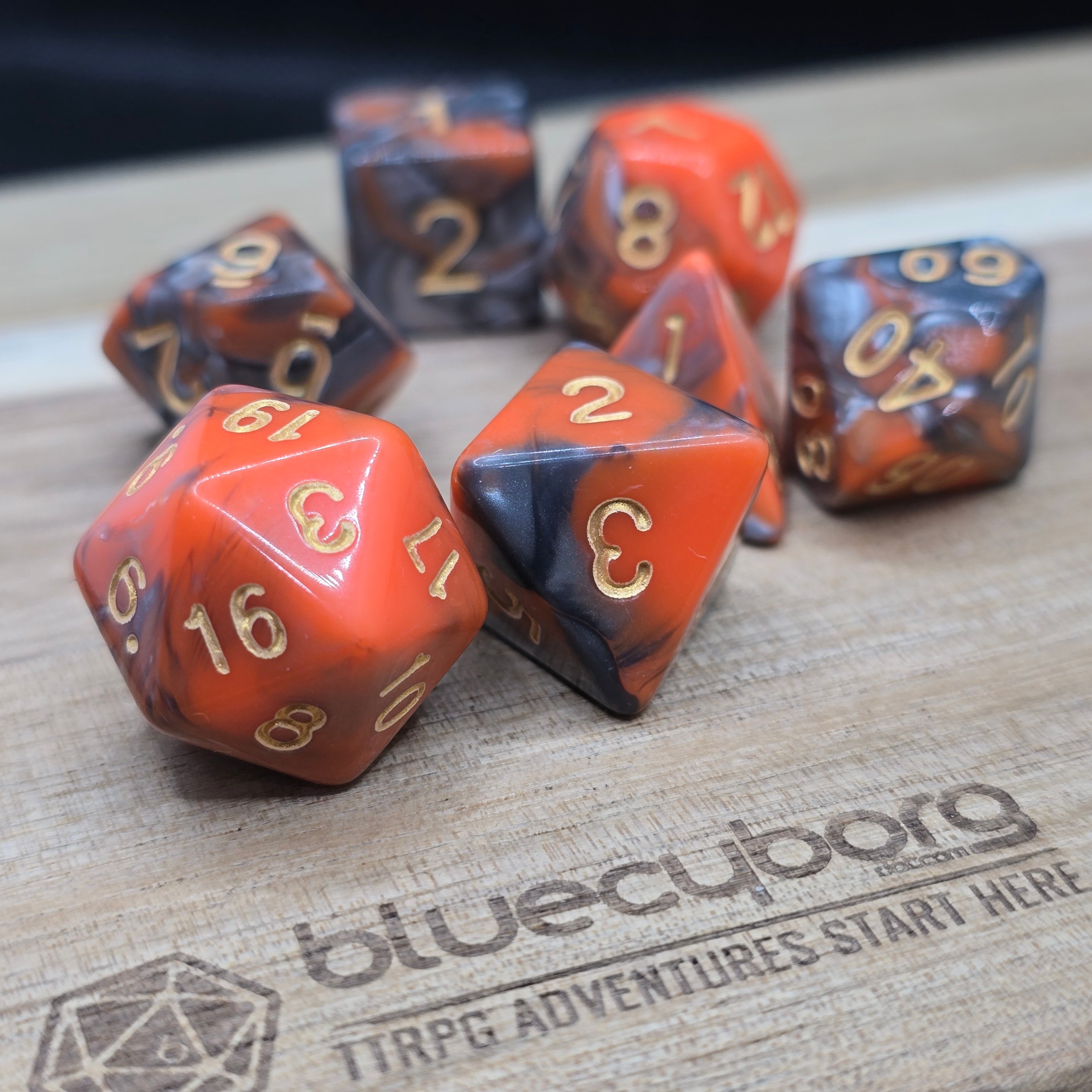 Molten Cola - Elemental - Acrylic Dice Set Ideal For D&D & Pathfinder ...