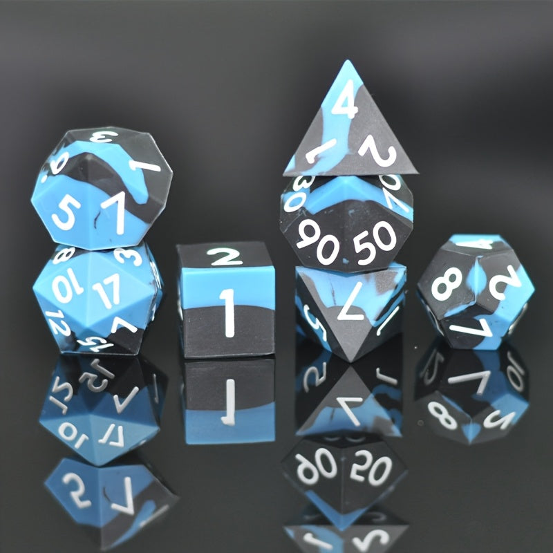 Sharp Edge Squishy Silicone Dice Set - Midnight Ripple For D&D ...
