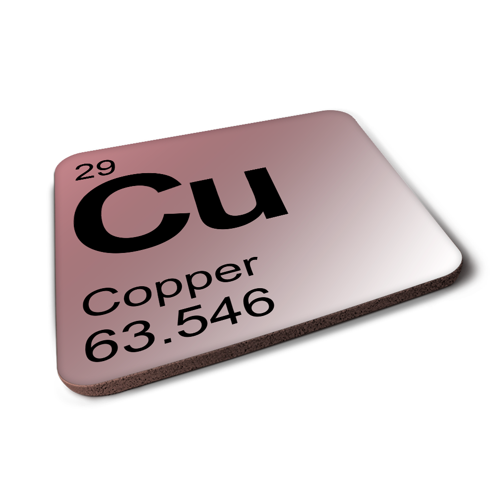 Copper (Cu) - Periodic Table Element Coaster – BlueCyborg.com
