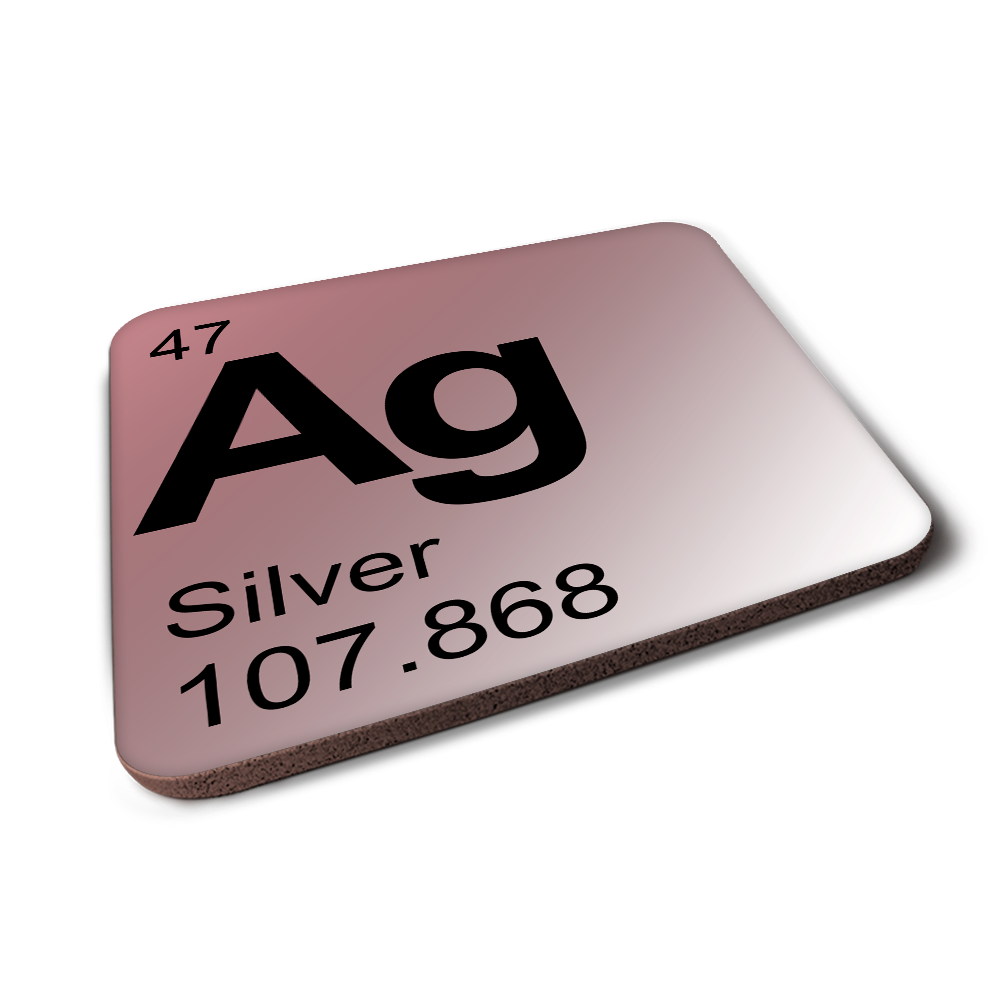 Silver (Ag) - Periodic Table Element Coaster – BlueCyborg.com