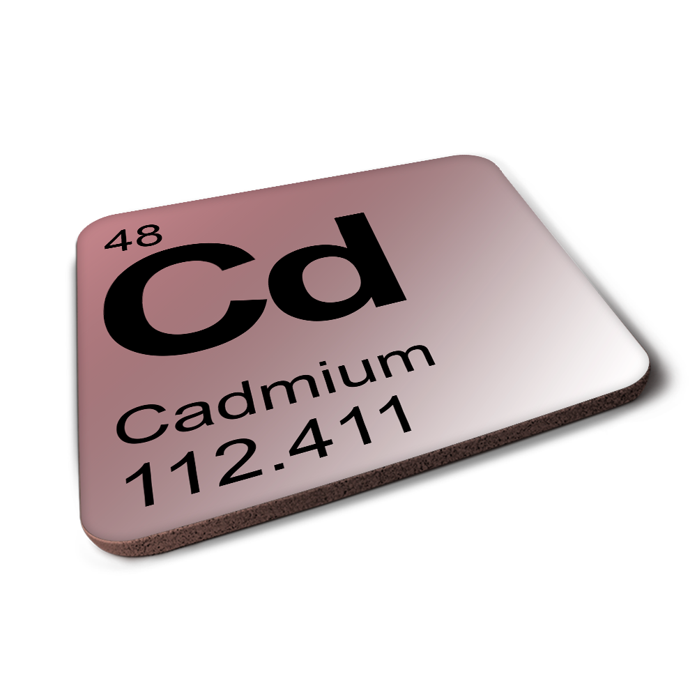 Cadmium (Cd) - Periodic Table Element Coaster – bluecyborg.com