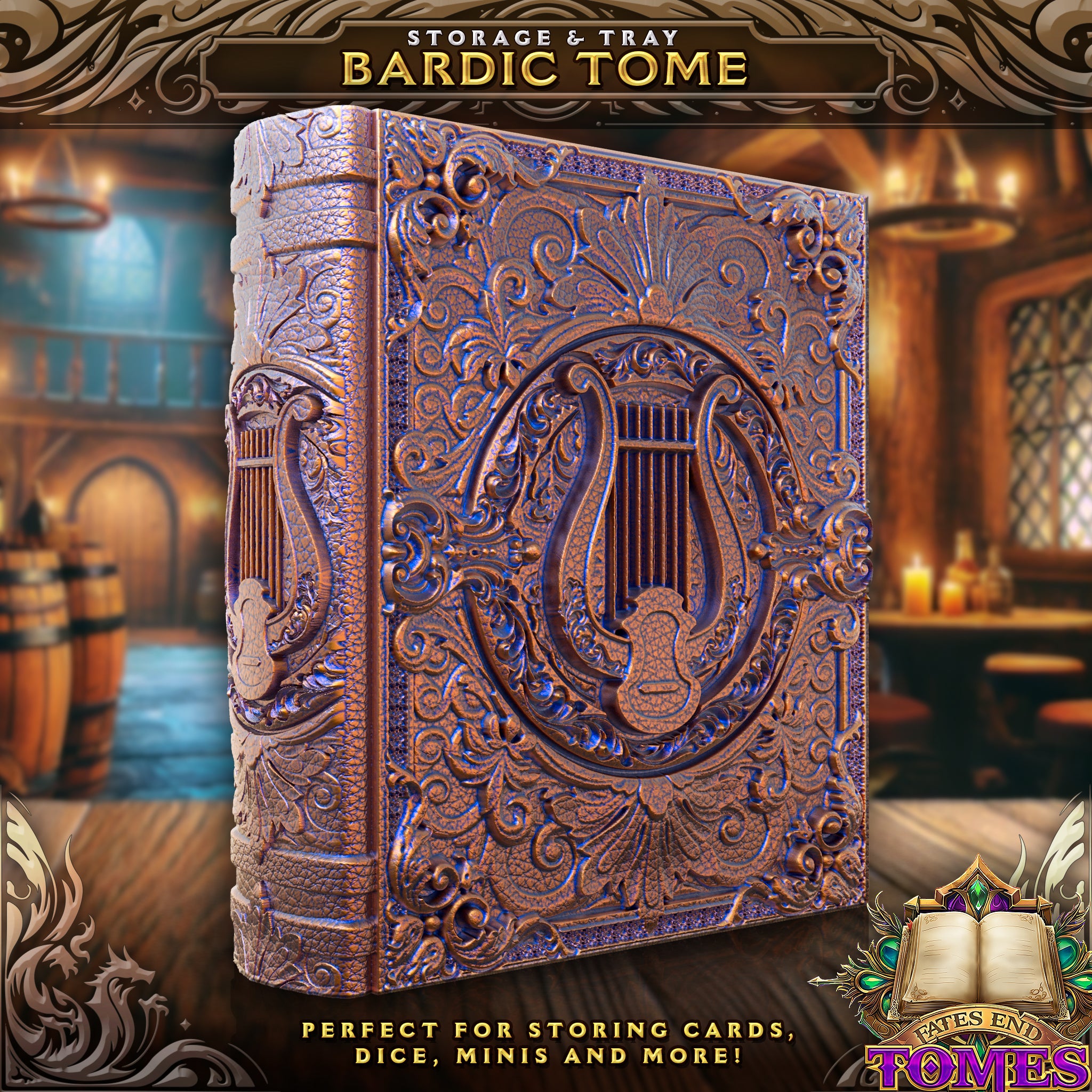 Bard Tome - Storage / Roll Tray / Dice Tower – BlueCyborg.com
