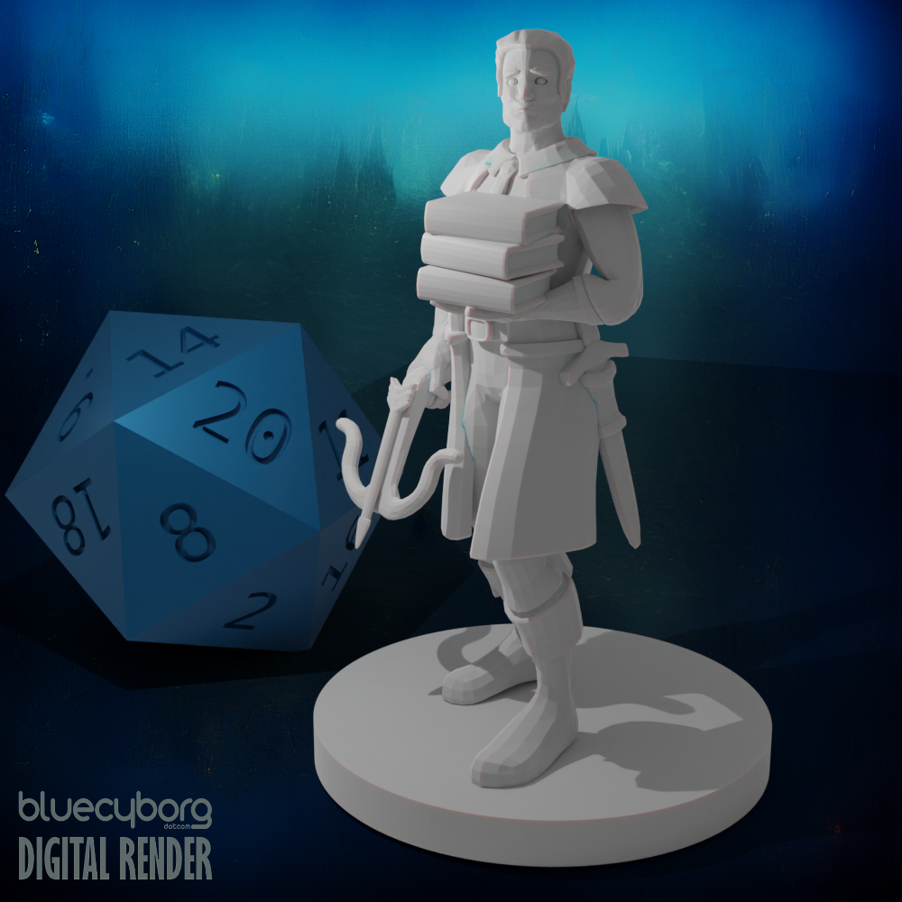 Book Ranger 28mm Scale Miniature for D&D, Shapeways, Pathfinder and ...
