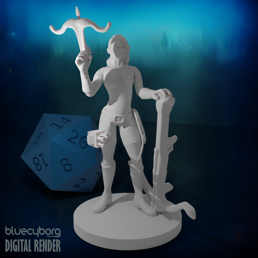 Female Badass Crossbow Ranger 28mm Scale Miniature for D&D, Shapeways ...