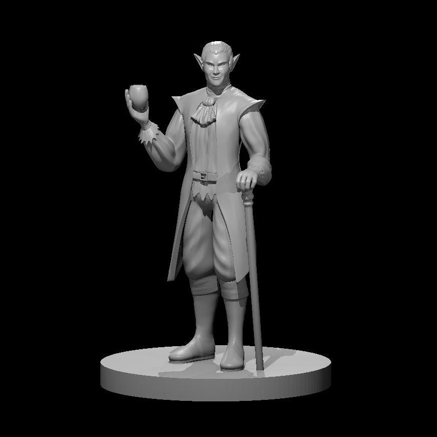 Noble Elf Male 28mm Scale Miniature for D&D, Shapeways, Pathfinder and ...