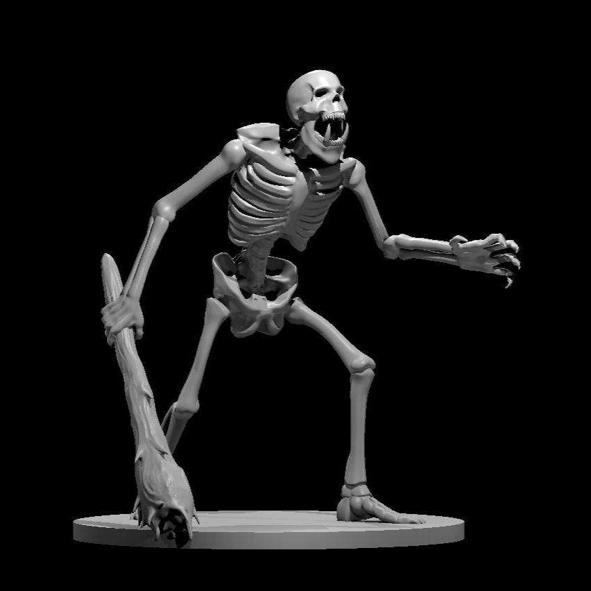 Skeleton Troll 28mm Scale Miniature for D&D, Shapeways, Pathfinder and ...