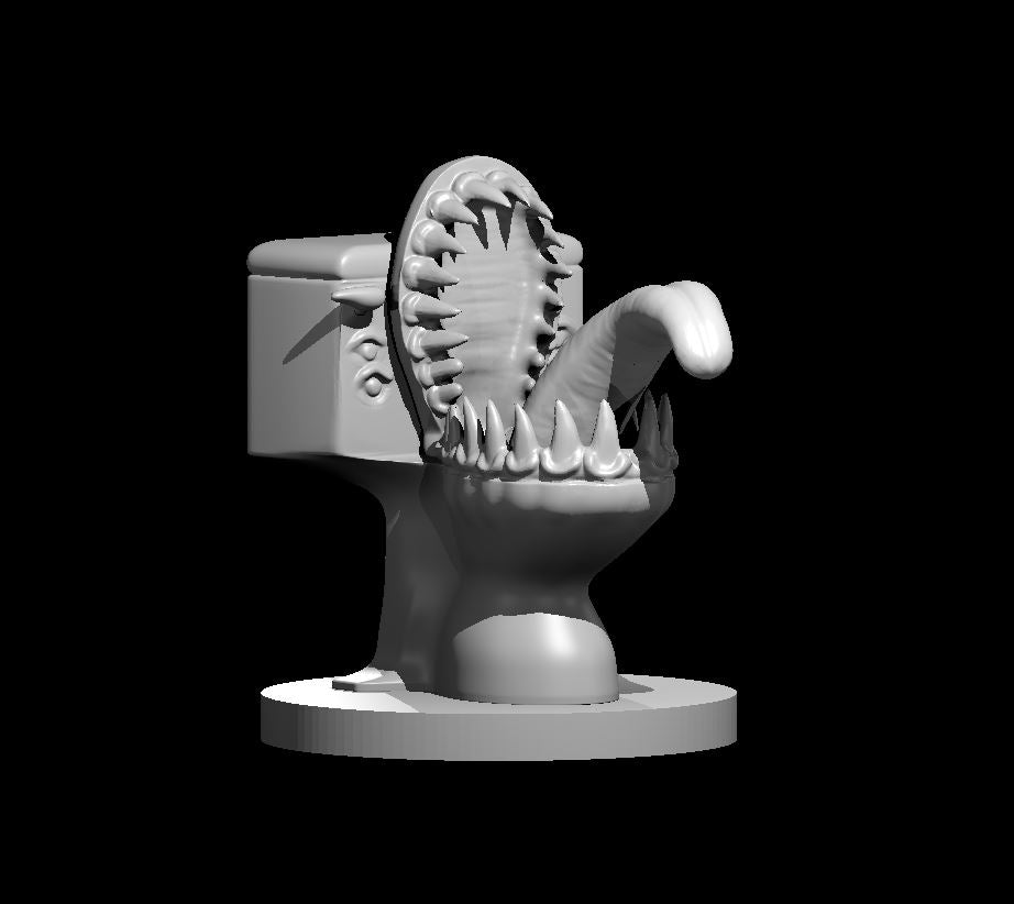 The Toilet Mimic 28mm Scale Miniature for D&D, Shapeways, Pathfinder ...