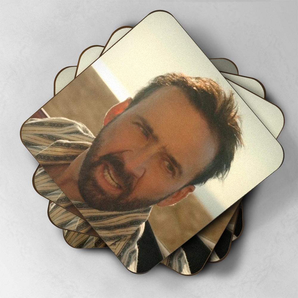 Nick Cage Meme Coaster – BlueCyborg.com