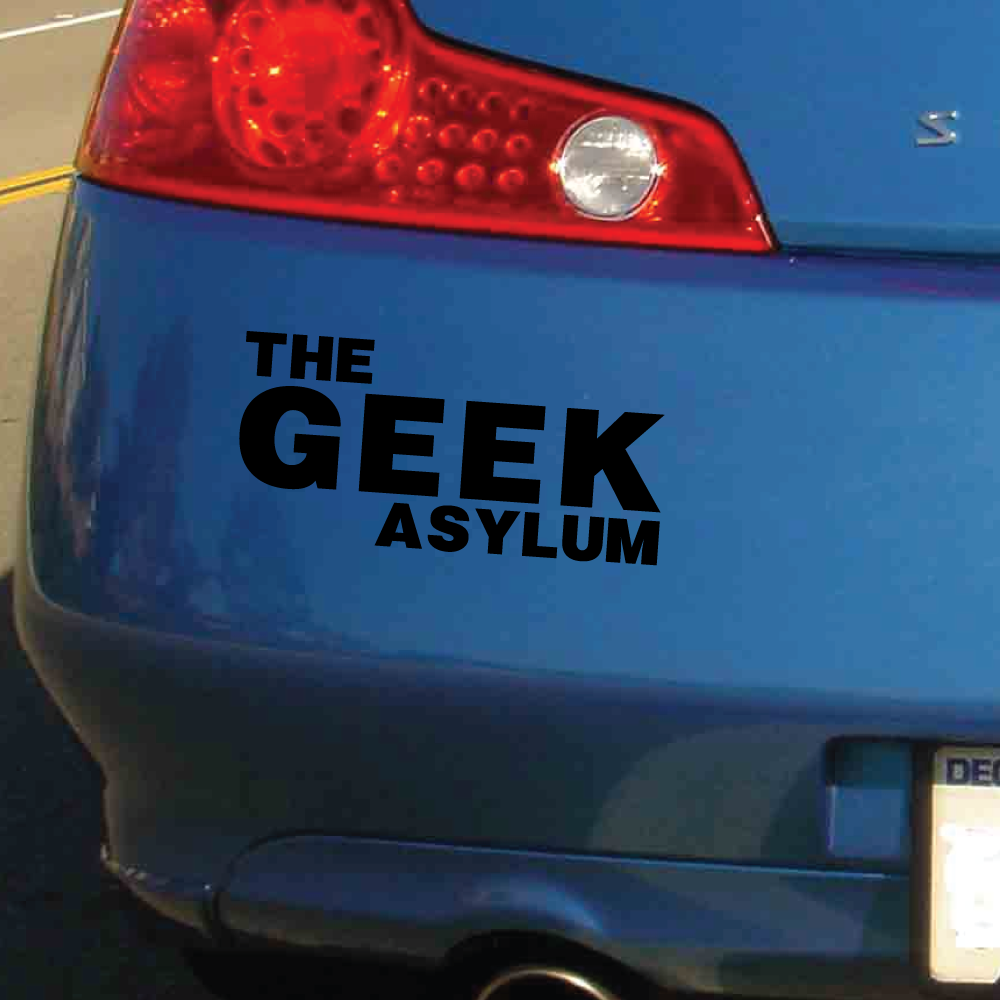 The Geek Asylum Car Sticker – bluecyborg.com