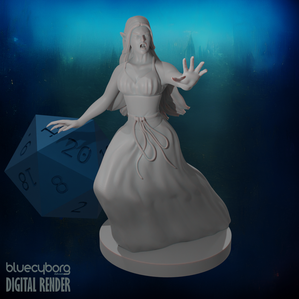 Banshee 28mm Scale Miniature for D&D, Shapeways, Pathfinder and Other ...